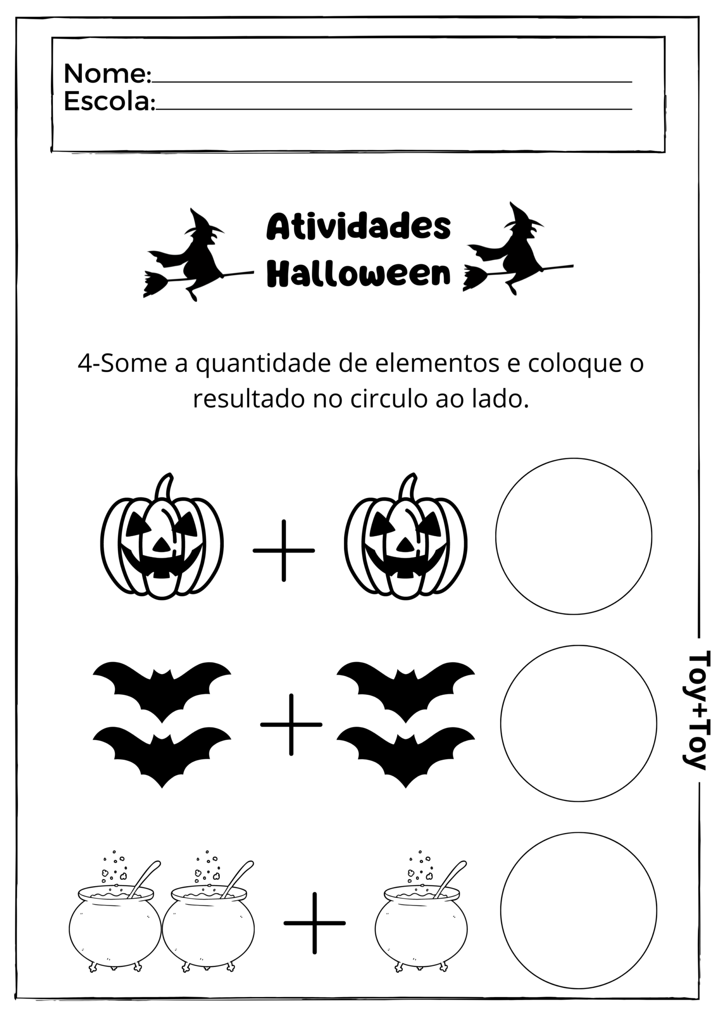 Atividades Halloween - TOY + TOY