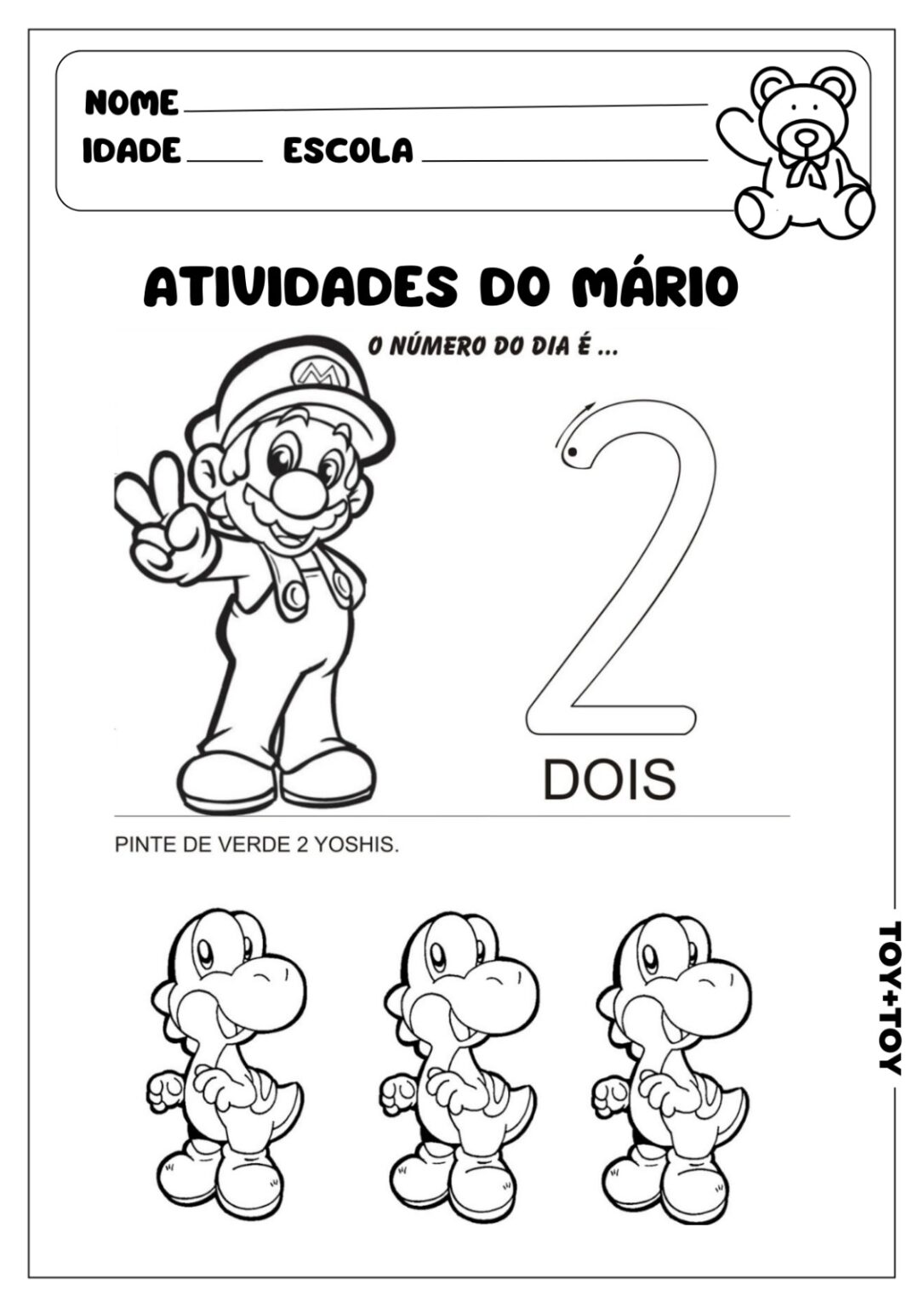 Atividades do Mario - TOY + TOY