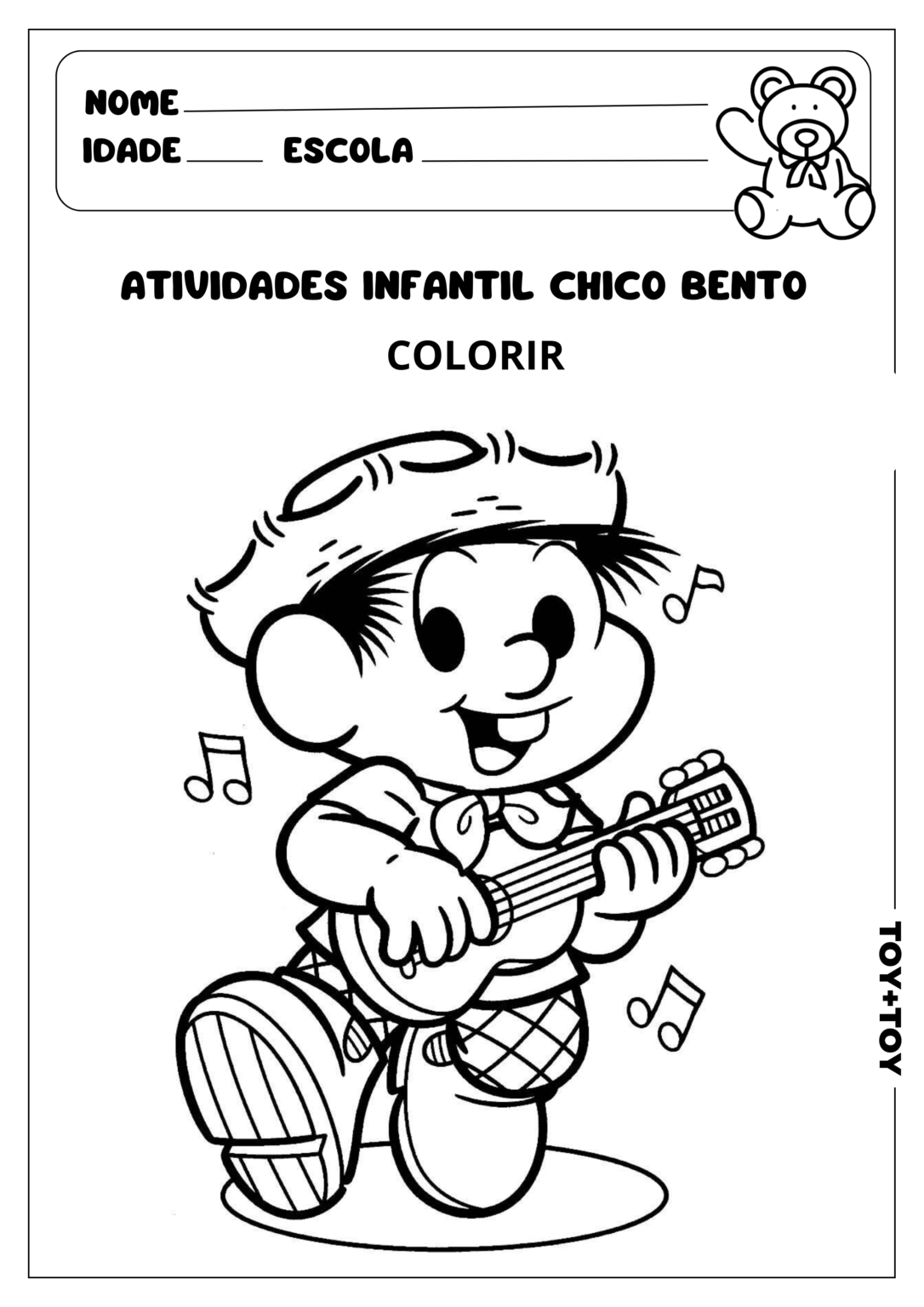 Atividades Infantil Chico Bento - TOY + TOY